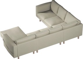 Potah na pohovku IKEA Norsborg rohová, 5-místná se šezlongem barva béžová látka pletený vzor