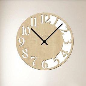 dřevo života Nástěnné hodiny CLOCK Zvolte barvu dekoru: Javor, Zvolte velikost hodin (cm): 40x40, Barva ručiček: Černé