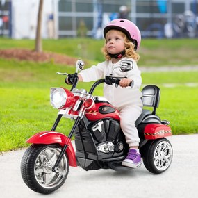 Costway 6 V Dětský elektrický motocykl s nastavitelnými světlomety a – červený