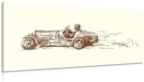 Obraz retro závodní auto