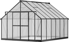 Skleník 245 x 305 x 370 cm, zesílená konstrukce, polykarbonát 6 mm