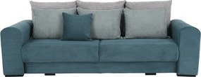 Extra prostorná pohovka, modrá / mentolová / světle šedá, Gilena BIG SOFA