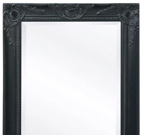 Nástěnné zrcadlo Kanyar - barokní styl - černé | 100x50 cm