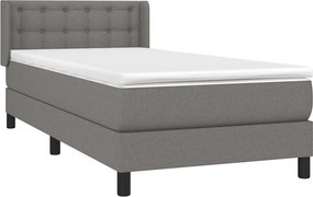 Box spring postel s matrací tmavě šedá 80 x 200 cm textil 3129986