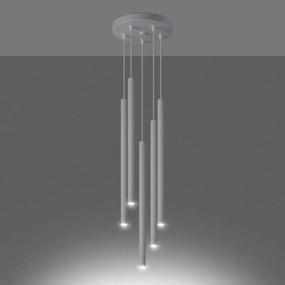 Sollux Lighting Závěsná lampa PASTELO 5P bílá