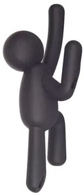 Furnigo Plastový nástěnný věšák 8x17cm černý
