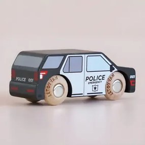 LE TOY VAN Dřevěné policejní autíčko Liberty / od 2 let / bílo-černá /