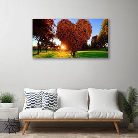 Obraz na plátně Strom Srdce Přírdoa 120x60 cm