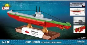 COBI 4863 ORP Sokół Ponorka II WW / Stavebnice / 1:300 / 142 kostek /