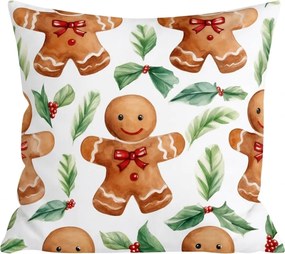 Flanelový povlak na polštář MERRY GINGER 45x45 cm, barevný
