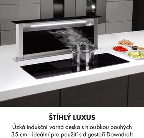 Klarstein Delicatessa 90 Slim, indukční varná deska, vestavná, 7000 W, 4 zóny