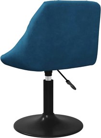 Otočné jídelní židle 2 ks modré samet 335331