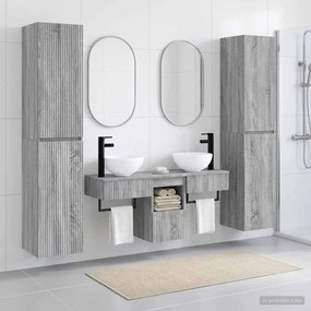 Sada koupelnového nábytku 5 ks Šedý Sonoma 33 x 34,5 x 160 cm 3406009