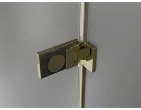 Mexen, Mexen Lunar-F pravé skládací sprchové dveře 95 cm, transparentní, zlaté - 836-095-000-50-00-P