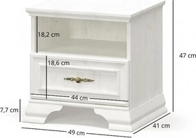 Noční stolek 1s borovice anderson Irys