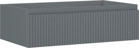 Mexen Rivel, koupelnová skříňka 80 cm, 1 zásuvka, drážkovaná, grafitová matná, 91A20-08023-1-BF66