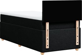 Box spring postel s matrací černá 100 x 200 cm textil 3286586