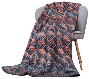 SCANquilt pléd VELURO zik-zak rezavošedá střední 150 x 200 cm