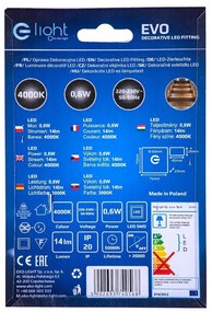 Schodišťové LED svítidlo Evo, 1x LED 0,6w, 4000k, s