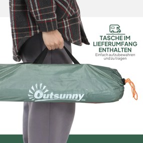 Outsunny stan pro 2 osoby na kempování, maskovací kupolovitý stan, lehký, ventilovaný, snadno se skládá s zipovými dveřmi, úložným prostorem, taška n…