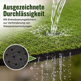 Costway 20 mm umělý trávník venkovní green s drenážním systémem v přírodním