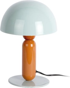 Oranžová/šedomodrá kovová stolní lampa (výška 30 cm) Firenze round – Leitmotiv