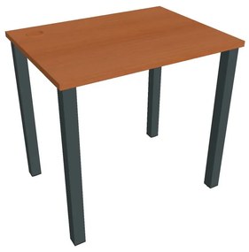Stůl pracovní rovný 80 cm hl. 60 cm - Hobis Uni UE 800 Dekor stolové desky: třešeň, Barva nohou: černá