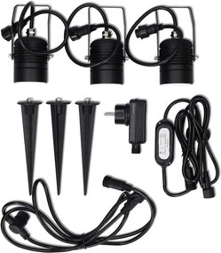 Nedis ZBLOS10RGBW3-SADA 3x LED RGBW Stm. venk. lampa LED/3W/230V IP65 Wi-Fi Tuya