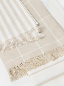 Sinsay - Sada kuchyňských utěrek s třásněmi 3 pack - béžová