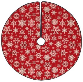 Bavlněný koberec pod vánoční stromeček Butter Kings Freezy Snowflakes, ø 130 cm