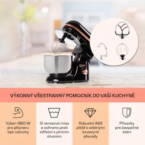 Klarstein Bella Elegance, kuchyňský robot, 1800 W, 1,7 HP, 6 stupňů, 5 l