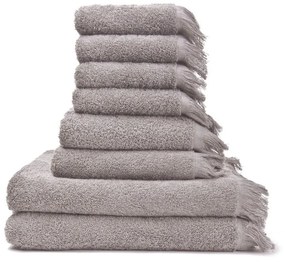 Sada 6 hnědých ručníků a 2 osušek ze 100% bavlny Bonami Selection