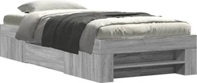 Rám postele šedý sonoma 75 x 190 cm kompozitní dřevo 3295532