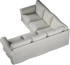 Potah na pohovku IKEA  Ektorp rohová barva šedá látka lesklé, pletený vzor, sametová