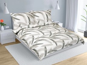 Bellatex Bavlněné povlečení na dvoudeku Šedá,Bílá 180x220 cm, 2ks 70x90 cm