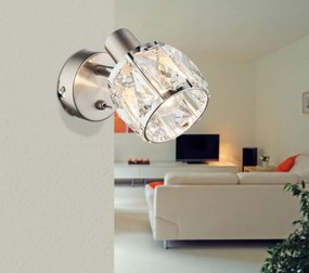 Nástěnná lampa Kris, skleněný křišťál