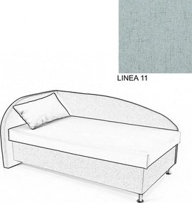 Dřevona - Elitte Čalouněná postel AVA NAVI, s úložným prostorem, 120x200, levá, LINEA 11