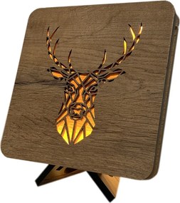 Li-Go "Hlava jelena" lampa 19x19 cm provedení povrchu: dub světlý