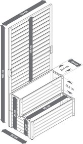 Tchibo - Zástěna a vyvýšený schodový truhlík 2 v 1 - barva: hnědá