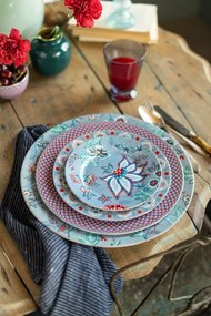 Pip Studio Flower festival talíř Ø17cm, modrý (dezertní talířek)