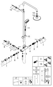 GROHE 27922000 - Sprchový systém TEMPESTA COSMOPOLITAN 160 mm lesklý chrom