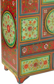 Dřevěná barevná komoda Mumbai mango wood - 43*29*65 cm