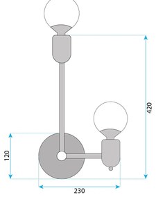 Toolight Nástěnné osvětlení Industry APP1707-2W černé
