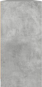 Knihovna s dvířky betonově šedá 204x37x75 cm kompozitní dřevo 3206534