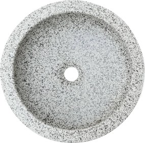 Umyvadlo na desku šedé kulaté Φ 41 x 14 cm keramika 155064
