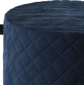 Sedák Barrel pevný, s prošitím barva tmavě modrá látka lesklé, sametová