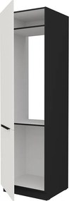 ARIA wb | vysoká skříňka 60 LO-210 2F na vestavnou lednici | 60 cm | ANTI FINGERPRINT povrch | černá/bílá