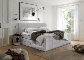 XXXLutz POSTEL BOXSPRING, 180/200 cm, světle šedá MID.YOU - Postele s úložným prostorem - 002220045111