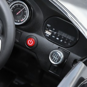 HOMCOM Elektrické auto BMW 6GT pro děti od 3 let, 6V bateriové vozidlo s dálkovým ovládáním, světly a zvuky, MP3 USB, nosnost 30 kg, 106x64x51 cm, če…