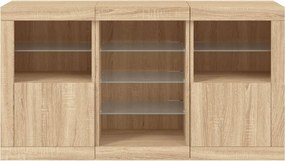 Příborník s LED osvětlením dub sonoma 123 x 37 x 67 cm 3209081